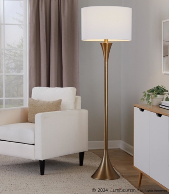 Click here for LumiSource Lenuxe Floor Lamp  White/Gold prices
