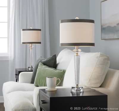 Click here for LumiSource Diamond Table Lamp (Set of 2)  Off-Whit... prices