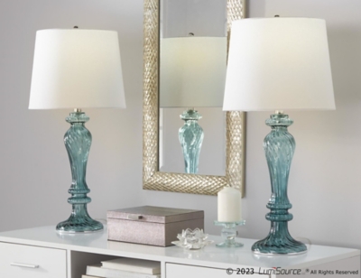 Click here for LumiSource Windsor Table Lamp (Set of 2)  Blue prices