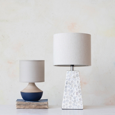 Click here for Storied Home Portable Table Lamp  Black/Natural prices