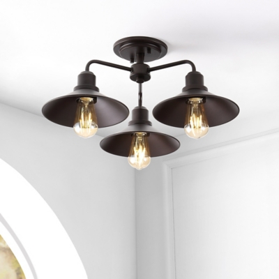 Click here for Jonathan Y 3-Light LED Semi Flush Mount  Oil Rubbe... prices
