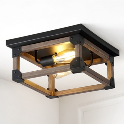 Click here for Jonathan Y 2-Light LED Flush Mount  Brown/Black prices