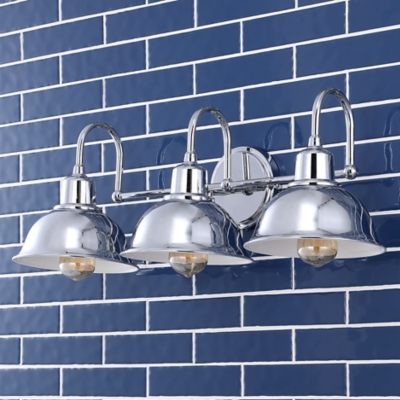 Click here for Jonathan Y 3-Light Iron Shade Vanity  Chrome prices