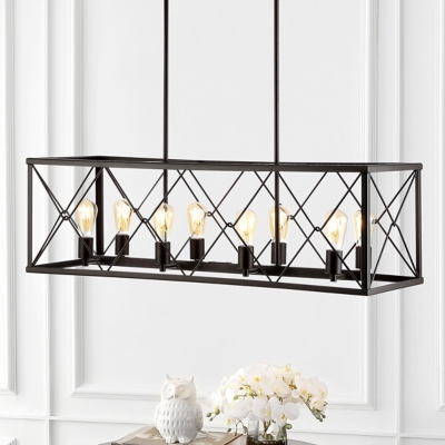 Click here for Jonathan Y 8-Light Adjustable LED Pendant  Bronze prices