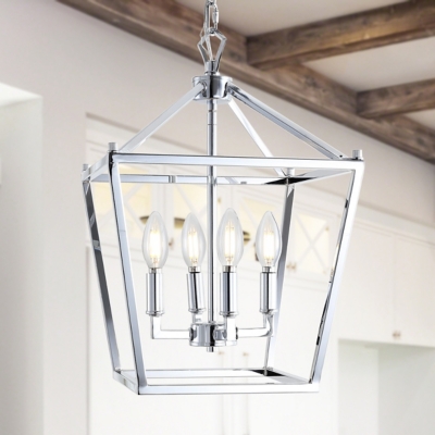 Click here for Jonathan Y Pagoda 4-Bulb Pendant Light  Chrome prices