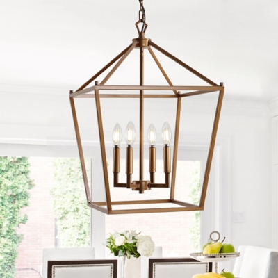 Click here for Jonathan Y Pagoda 4-Bulb LED Pendant Light  Antiqu... prices
