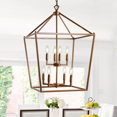Click here for Jonathan Y Pagoda 8-Bulb Pendant Light  Antique Go... prices