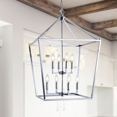 Click here for Jonathan Y Pagoda 8-Bulb Pendant Light  Chrome prices