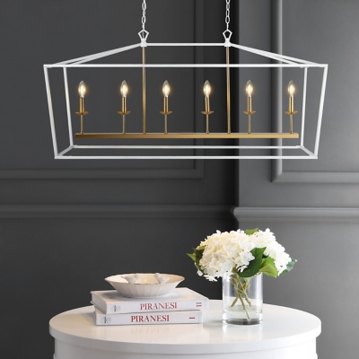 Click here for Jonathan Y Pagoda 6-Bulb LED Pendant Light  White prices