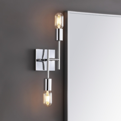 Click here for Jonathan Y Turing 2-Light Wall Sconce  Chrome prices
