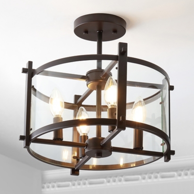 Click here for Jonathan Y Hampdon Flush Mount  Oil Rubbed Bronze/... prices