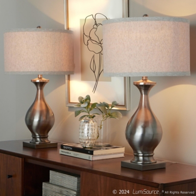 Click here for LumiSource Pin Table Lamp (Set of 2)  Brushed Coal prices