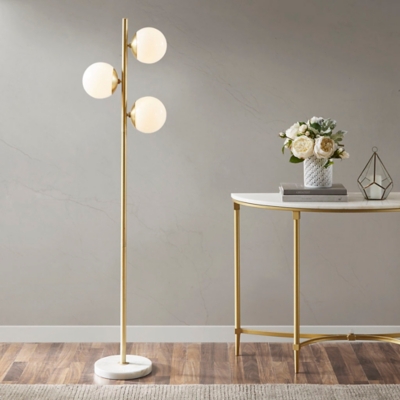 Click here for Ink+Ivy Holloway 3-Globe Light Floor Lamp  White/G... prices