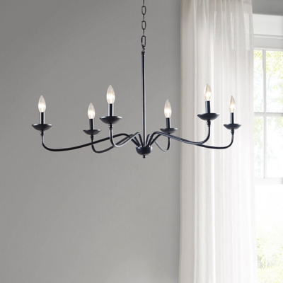 Click here for Ink+Ivy Brighton 6-Light Chandelier  Matte Black prices