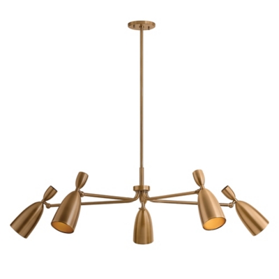 Click here for Ashley Luxe Tapered Cone Chandelier  Brass prices