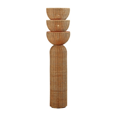 Click here for Ashley Luxe Woven Totem Floor Lamp  Brass prices