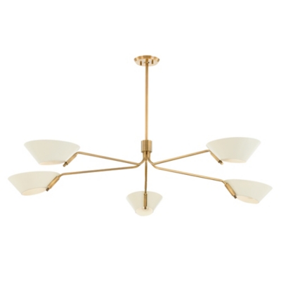 Click here for Ashley Luxe Sweeping Cone Chandelier  Antique Bras... prices