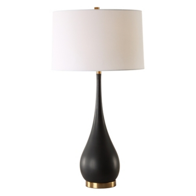 Click here for Ashley Luxe Stone Teardrop Table Lamp  Black prices