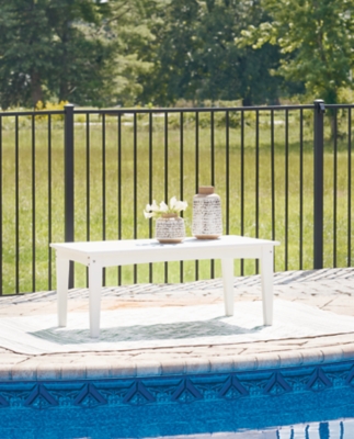 Click here for Hyland wave Outdoor Coffee Table  White prices