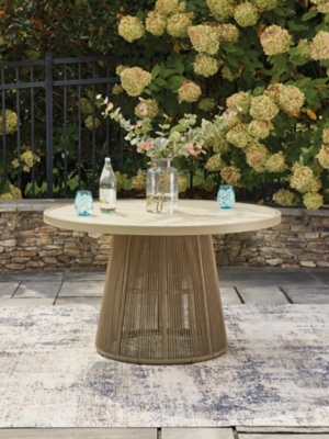 Click here for Ocean Park Outdoor Dining Table  Beige prices