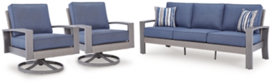 Click here for Dillon Beach Outdoor Sofa with 2 Lounge Chairs  Bl... prices