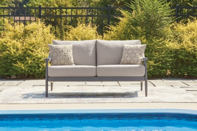 Click here for North Island Outdoor Loveseat with Cushion  Gray prices