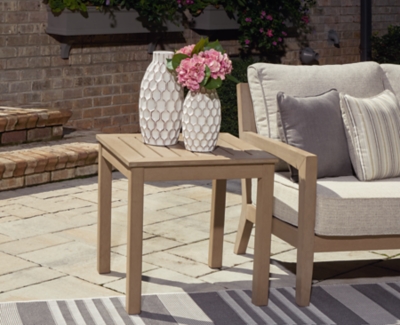 Click here for Hallow Creek Outdoor End Table  Driftwood prices