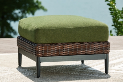 Click here for Horizon Hall Outdoor Ottoman with Cushion  Brown/G... prices