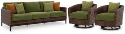 Click here for Horizon Hall 2 Lounge Chairs with End Table  Brown... prices