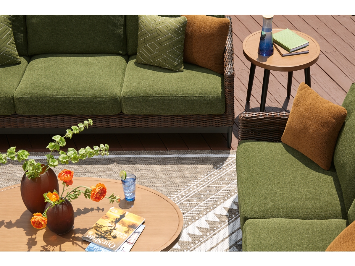 Horizon Hall Outdoor Sofa with Cushion Ashley