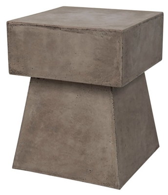 Zen Indoor/Outdoor Mushroom Modern Concrete Accent Table | Ashley