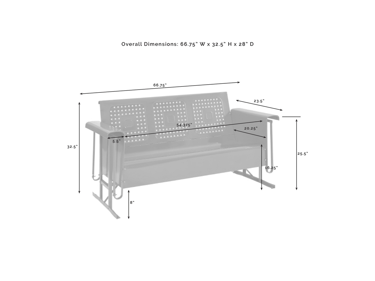 Bates outdoor sofa glider store