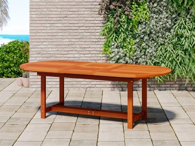 Click here for Amazonia Patio Dining Table  Dark Brown prices