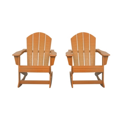 Venice Outdoor Adirondack Rocking Chairs (Set of 2) | Ashley