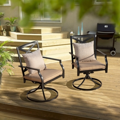 Click here for Nuu Garden Swivel Dining Chairs with Cushions (Set... prices