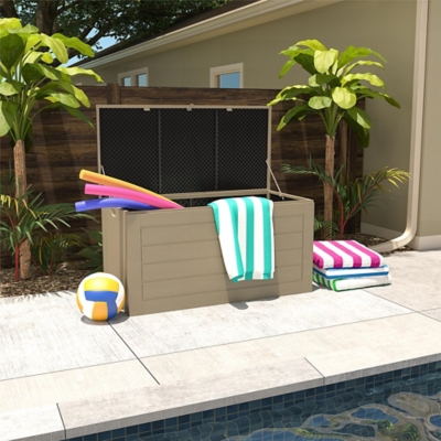 Click here for COSCO 180 Gallon Outdoor Storage Box  Tan prices