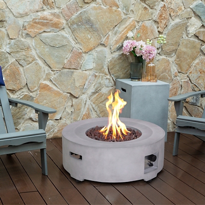 Click here for AFTERGLOW Concrete Outdoor Fire Pit  Light Gray prices