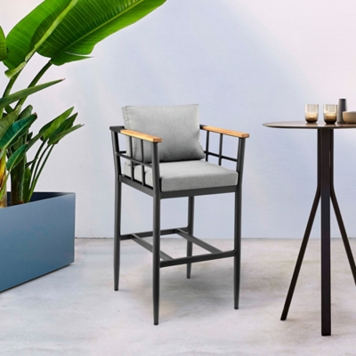Click here for Orlando Outdoor Patio Counter Stool  Dark Gray prices