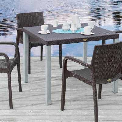 Click here for Oslo Outdoor Dining Table  Brown prices
