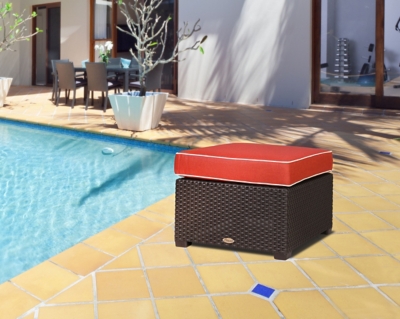 Click here for Magnolia Outdoor Ottoman  Brown prices