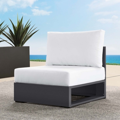 Click here for Modway Tahoe Outdoor Armless Chair  Gray/White prices