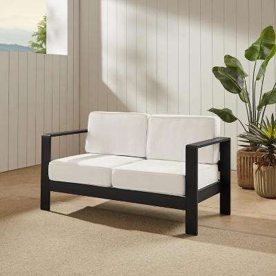 Click here for Linon Rosemary Outdoor Loveseat  Black prices