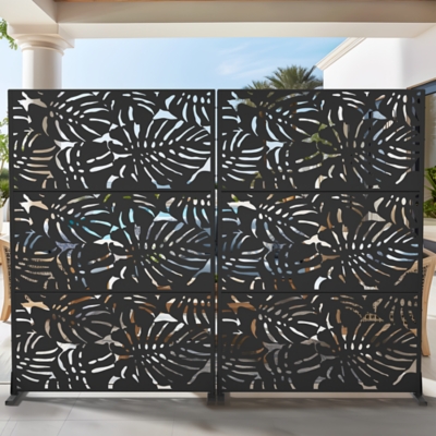 Click here for TranquilBreeze 72 Leaf Outdoor Privacy Screen  Bla... prices