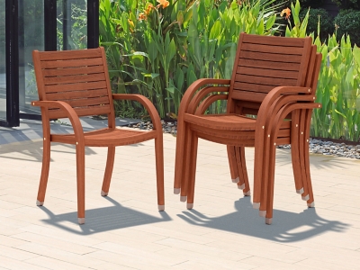 Click here for Amazonia Stackable Outdoor Armchairs (Set of 4)  D... prices