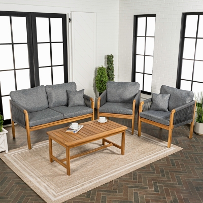 Click here for Jonathan Y Tavira Outdoor Loveseat and 2 Lounge Ch... prices