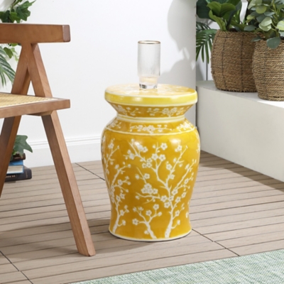 Click here for Jonathan Y Cherry Blossom Outdoor Garden Stool  Ye... prices