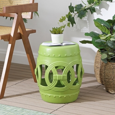 Click here for Jonathan Y Lucky Coins Chinese Drum Outdoor Garden... prices