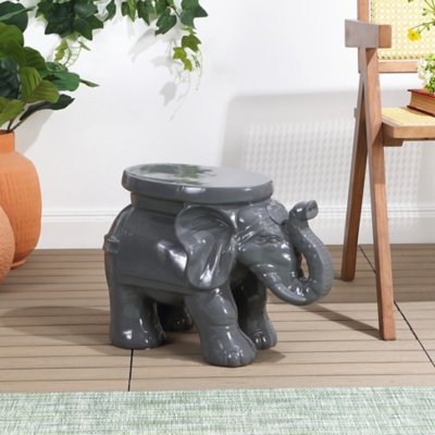 Click here for Jonathan Y Elephant Outdoor Garden Stool  Gray prices