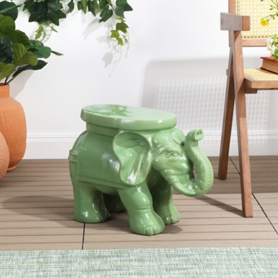Click here for Jonathan Y Elephant Outdoor Garden Stool  Green prices
