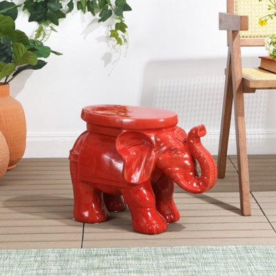 Click here for Jonathan Y Elephant Outdoor Garden Stool  Red prices
